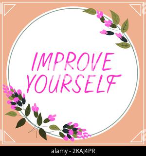 Conceptual display Improve Yourself. Concept meaning to make your ...