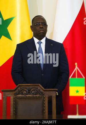 Macky Sall, President of the Republic of Senegal, and his wife Marieme ...