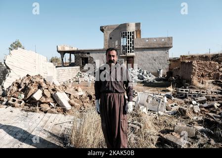Rubble of destroyed Kakai's house in Tel Laban/ Gazakan on 30 December ...