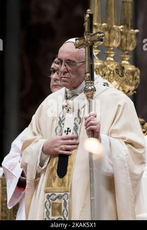 Pope Francis celebrates an Epiphany Mass in St. Peter's Basilica at the ...