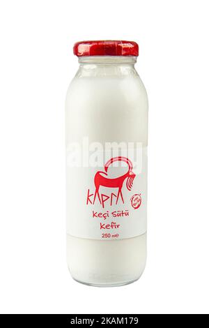 Istanbul, Turkey - November 01, 2022: Kapra brand goat milk kefir 250 ...