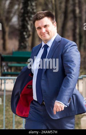Minister of Foreign Affairs of Ukraine, Pavlo Klimkin during the press ...