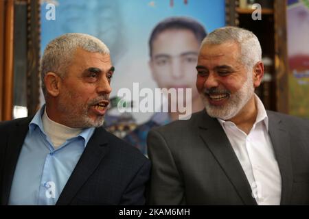 Senior Hamas leader Ismail Haniya, and leader of Hamas in the Gaza ...