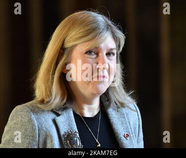 Alison Johnstone, Presiding Officer of the Scottish Parliament (centre ...