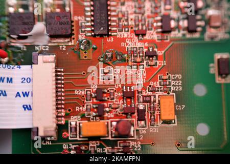 Cairo, Egypt, October 13 2022: A printed circuit board PCB, printed ...
