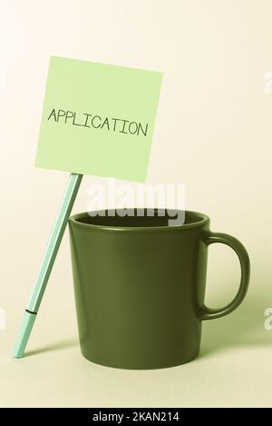 Text caption presenting Application, Business overview an order for ...