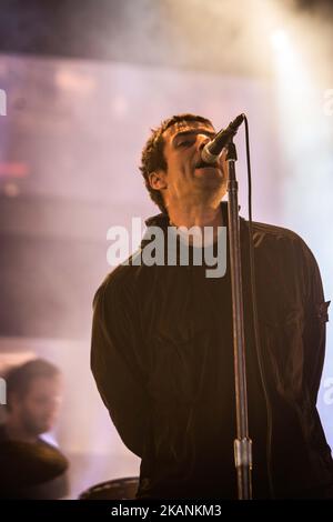 The british singer and song-writer Liam Gallagher pictured on stage as ...