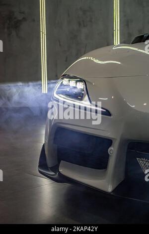 Headlights on Toyota Supra Stock Photo - Alamy