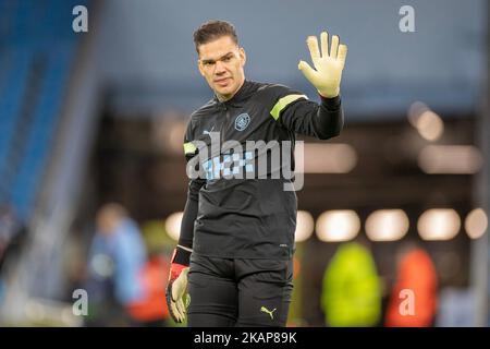 Ederson #31 of Manchester City during the Premier League match ...
