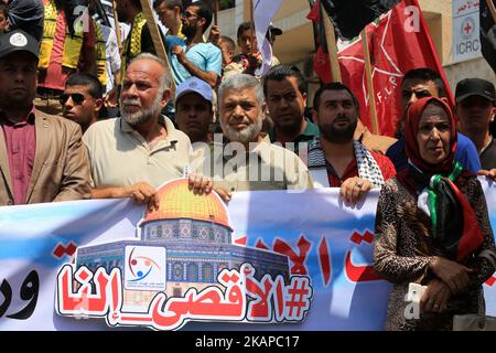 The Palestinians are taking part in a protest against new Israeli ...