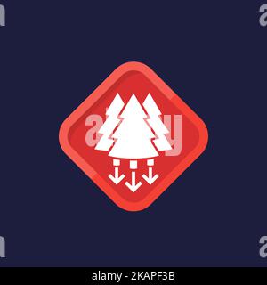 deforestation icon, reduction in the forest area Stock Vector Image ...