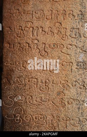 Tamil wall inscription, Brihadishvara Temple, Peruvudaiyar Kovil ...