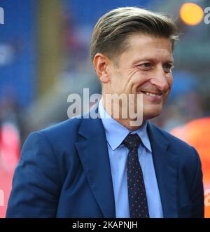 Crystal Palace owner Steve Parish celebrates 3rd goal during the ...