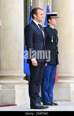 Elysee Palace, Paris, August 31, 2021, French President Emmanuel Macron ...