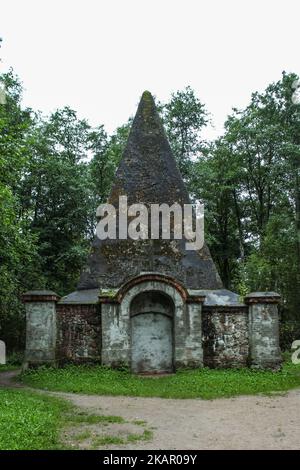Pyramid is seen in Rapa, Poland, on 3 June 2021 The Rapa Pyramid was ...
