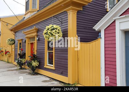 Lunenburg's colorful homes in Nova Scotia Stock Photo - Alamy