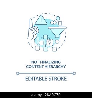 Not finalizing content hierarchy concept icon Stock Vector Image & Art ...