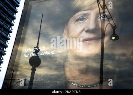 An election poster showing CDU candidate for chancellor Friedrich Metz ...
