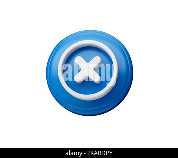 Cancel icon isolated on 3d yellow round button abstract illustration ...