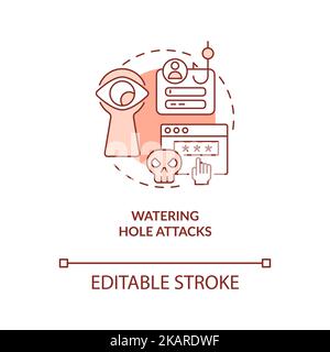 Watering hole attacks concept icon Stock Vector Image & Art - Alamy