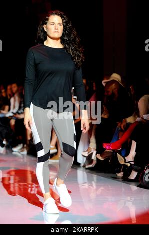 Fashion models represents different clothes from Rebook and Joga ...