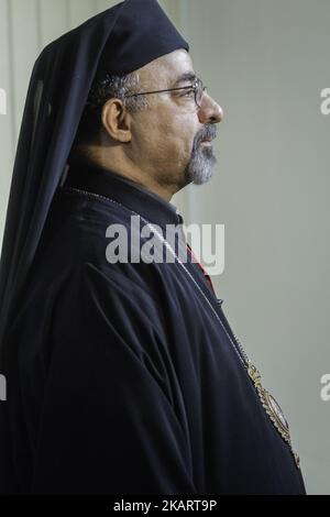 Ibrahim Isaac Sidrak, Coptic Patriarch of Alexandria, attends a press ...