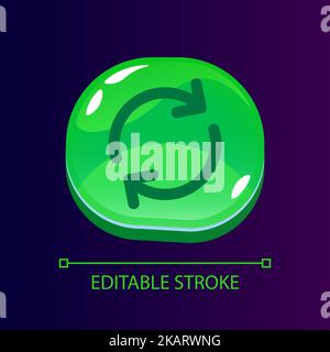 Update installation glossy ui button with pixelated icon Stock Vector ...