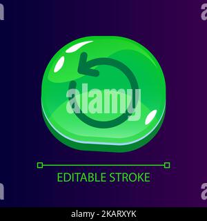 System update glossy ui button with pixelated color icon Stock Vector Image & Art - Alamy