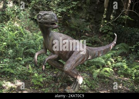 Karpin Fauna. Reproduction of a life-size gastornis in the area of the ...