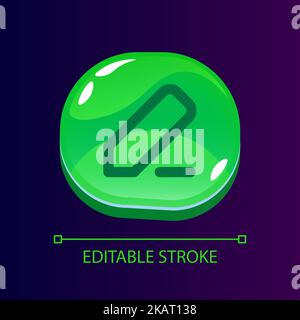 Text correction glossy ui button with pixelated color icon Stock Vector Image & Art - Alamy