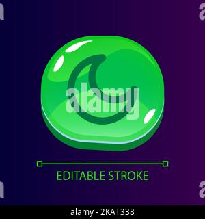 Night mode glossy ui button with pixelated icon Stock Vector Image & Art - Alamy