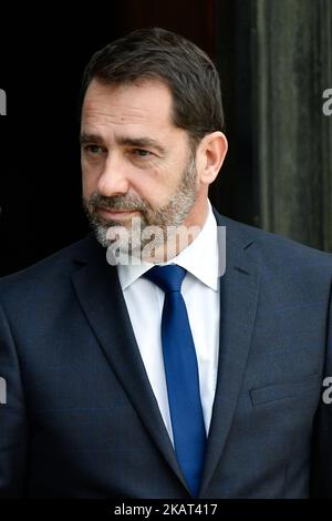 Christophe Castaner leaves weekly cabinet meeting at the Elysee Palace ...