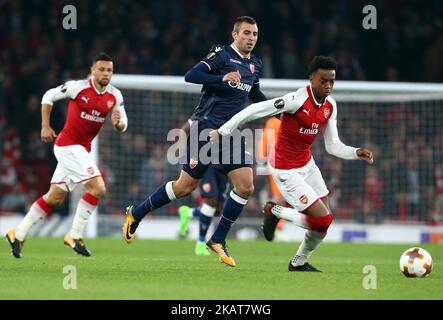 Arsenal's Joseph Willock during UEFA Europa League Group H match ...