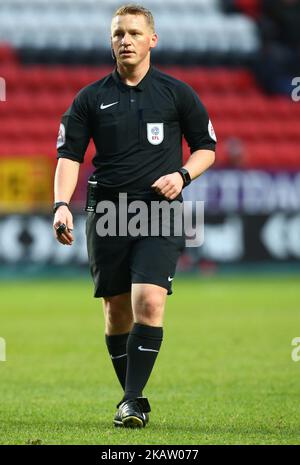 Referee John Busby during the Sky Bet Championship match at The Den ...