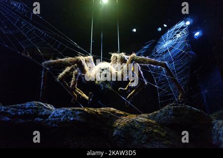 Giant spiders in the forbidden forest at the Warner Bros' Harry Potter ...