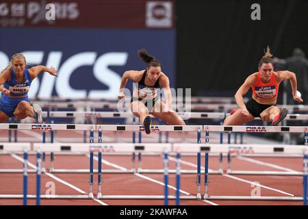 From left to right : Luca Kozak (Hun), Hanna Plotitsyna (Ukr), Evonne ...