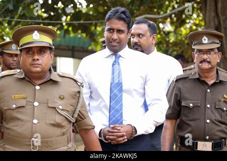Arjuna Mahendran, governor of the Central Bank of Sri Lankaarrives at ...