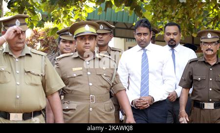 Arjuna Mahendran, governor of the Central Bank of Sri Lankaarrives at ...