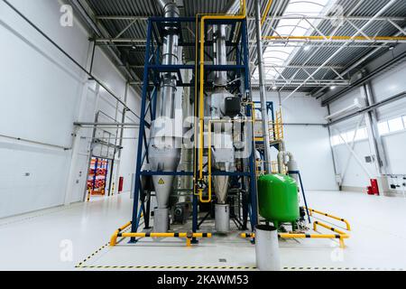 Large modern industrial automated coffee processing plant Stock Photo ...