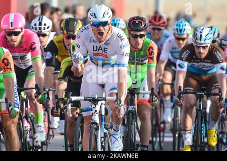 Norway's Alexander Kristoff for UAE Team Emirates wins the stage in a ...