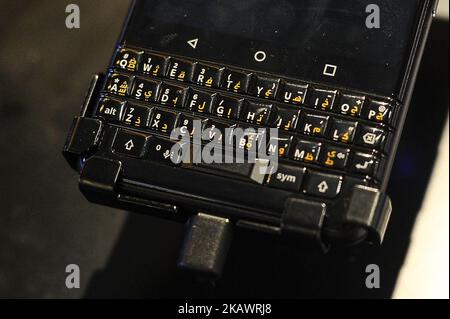 BlackBerry Keyone with Arabic keyboard, during the Mobile World ...