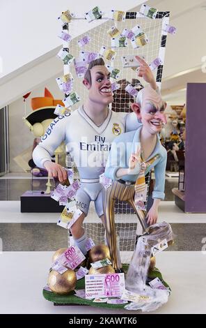 A 'ninot' (puppet) depicting Real Madrid football player Cristiano ...