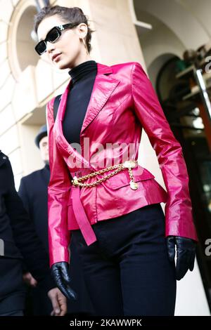 Model Gigi Hadid and Bella Hadid leave the Café Flore in Paris, France ...