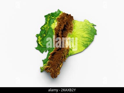 Ecuador, shaded relief map Stock Photo - Alamy
