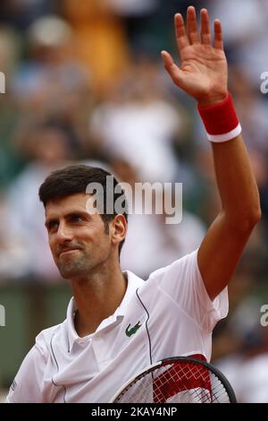 Novak Djokovic attends the Roland Garros tennis tournament 2018, in ...