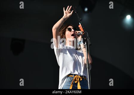 Emily Kokal of Warpaint performs on stage with her band at APE Presents ...