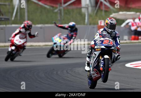 Fabio Di Giannantonio (Del Conca Grswsini Moto 3) during the Moto 3 GP ...