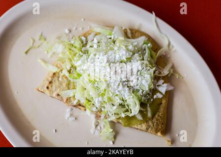 Fresh prepared Huaraches served in local restaurant near Teotihuacan ...