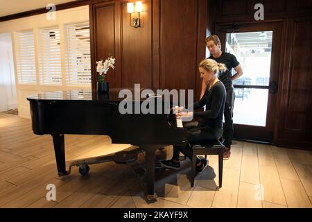 GRAND RAPIDS, MI - JUNE 16: LPGA golfer Charley Hull blows smoke from ...