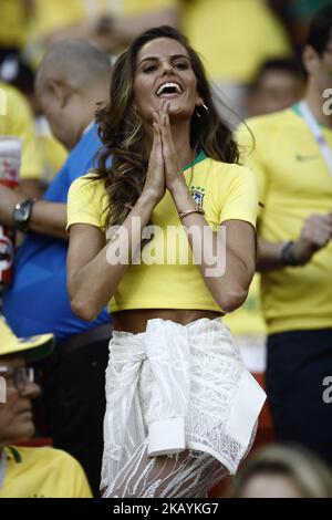 Izabel Goulart, a Brazilian Victorias Secret Model, blows a kiss during ...